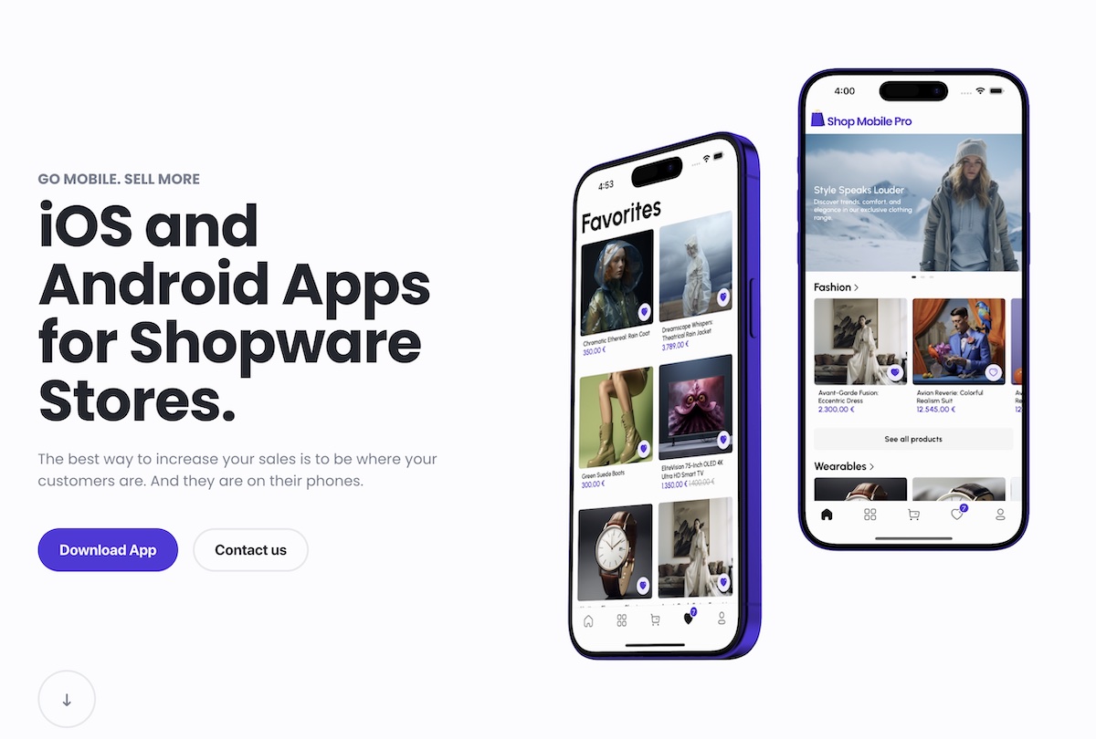 Shop Mobile Pro - iOS and Android apps for Shopware 6